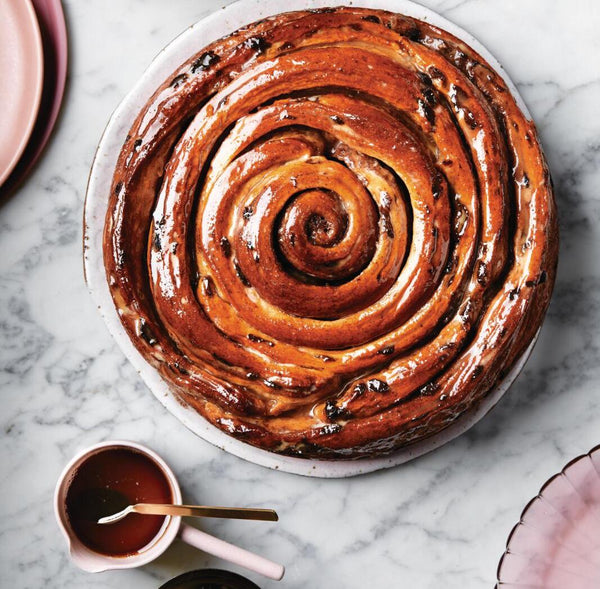 Giant hot cross scroll with maple glaze | Easter recipe | BakeClub