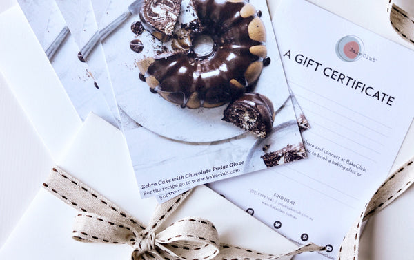 BakeClub Gift Certificates | baking class gift certificate | BakeClub